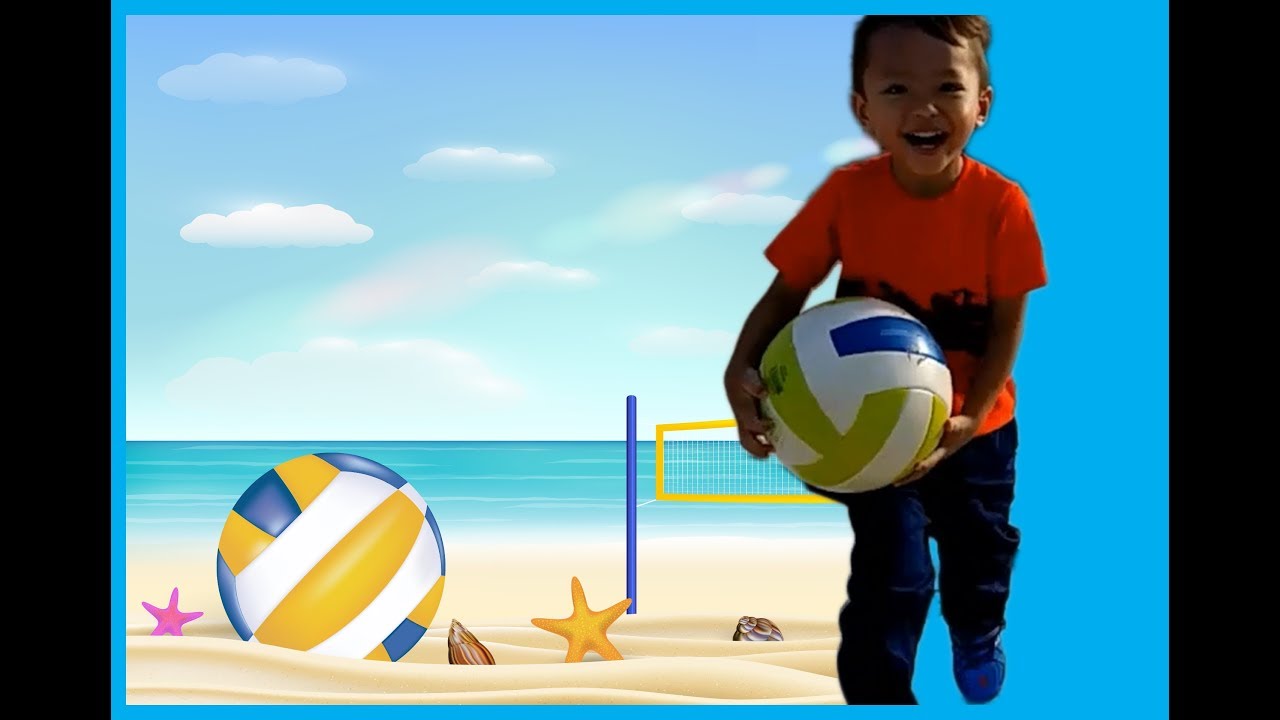 Matthew plays in the sand with a ball and runs around playing tag - YouTube