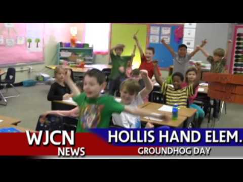 WJCN Part 2 of Visit to Holllis Hand Elem. Groundhog Day - YouTube
