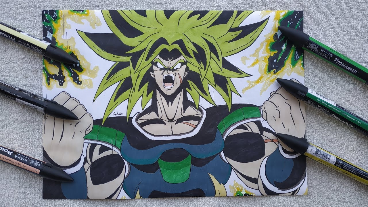 Drawing New Broly (film DBS) l Speed drawing - YouTube