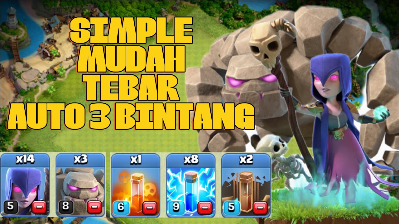BEST TH12 ATTACK STRATEGY | GOLEM WITCH ZAP SPELL | CLASH OF CLANS ...