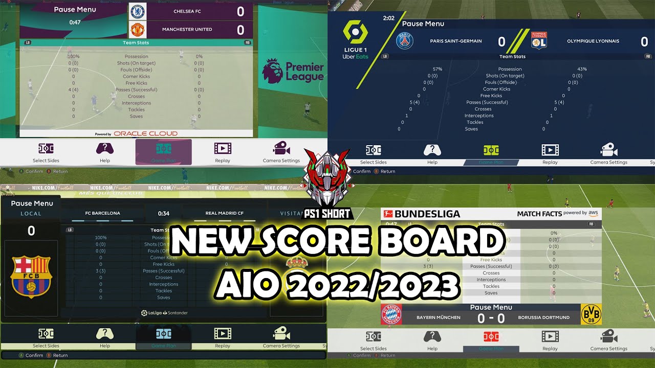 PES 2021 New Score Board AIO season 22/23 smoke patch 21.4.5 - YouTube