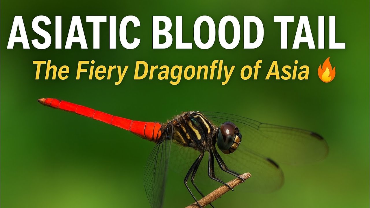 Asiatic Blood Tail — The Fiery Dragonfly of Asia 🔥 - YouTube