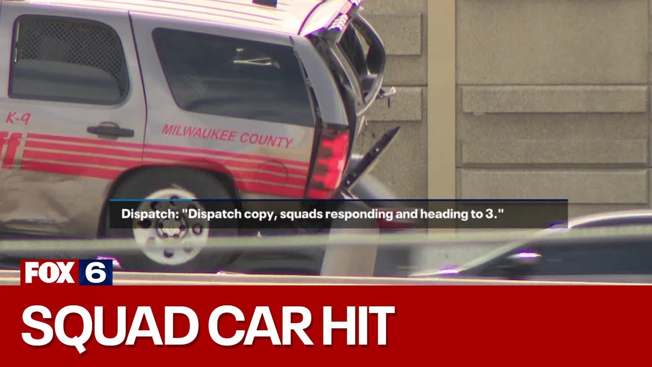 Milwaukee County sheriff squad hit on I-894 | FOX6 News Milwaukee - YouTube