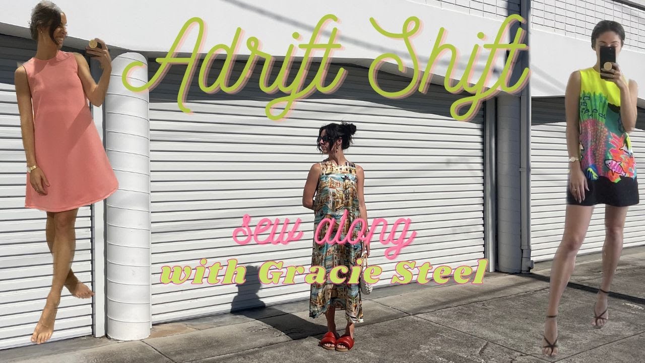 Adrift Shift Beginner Sewing A line Dress Tutorial Sew Along PDF ...