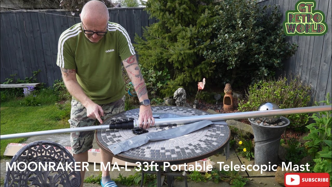 MOONRAKER LMA-L 33ft Portable Telescopic Antenna Mast,Quick Look - YouTube