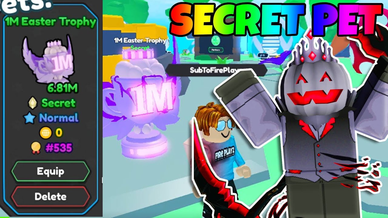 🍀 I Got The 1M Easter Trophy Secret Pet In Tapping Legends X I Roblox ...