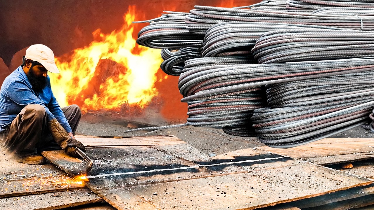 How Ship Plates convert to Millions ton Iron Rod are Made || Amazing ...