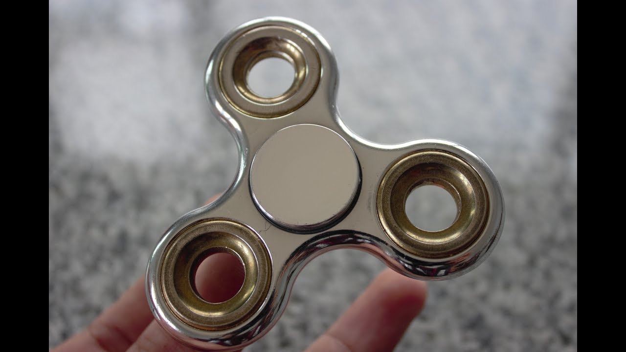Unboxing and review of Chrome fidget spinner (Amazon product) - YouTube