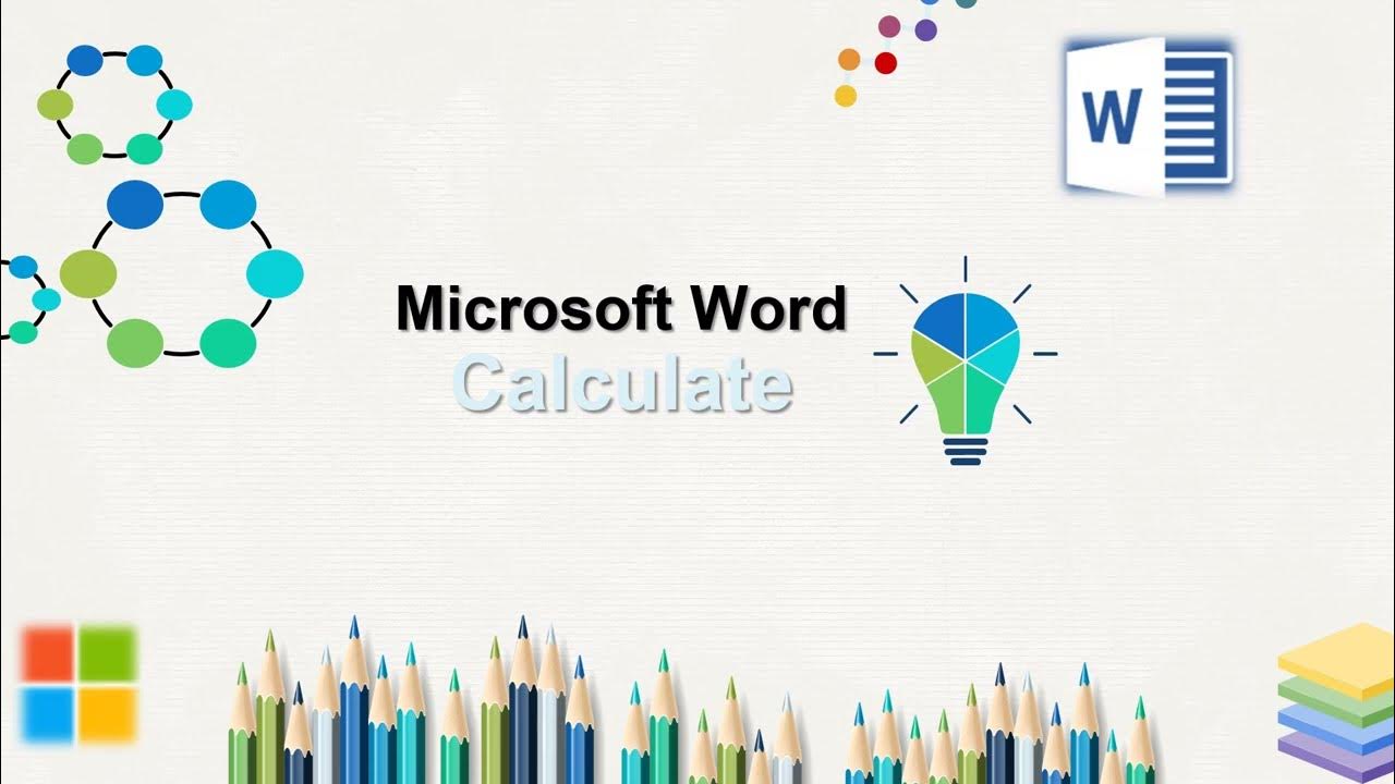 CALCULATE | In Microsoft Word how do you work with EXCEL like FORMULAS? | MS WORD Tips & Tricks ...