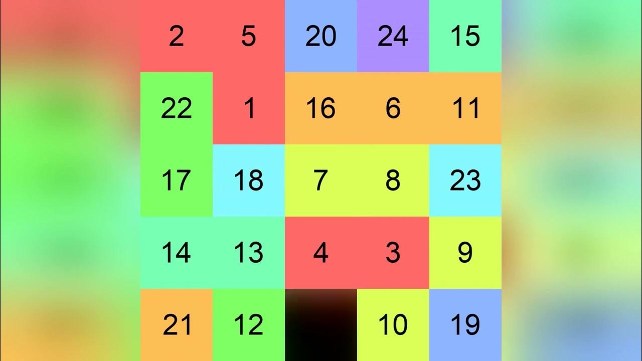 5x5 Sliding Puzzle 1000 Almost Optimal Solves By AI YouTube 5x5-sliding-puzzle-1000-almost-optimal-solves-by-ai-youtube
