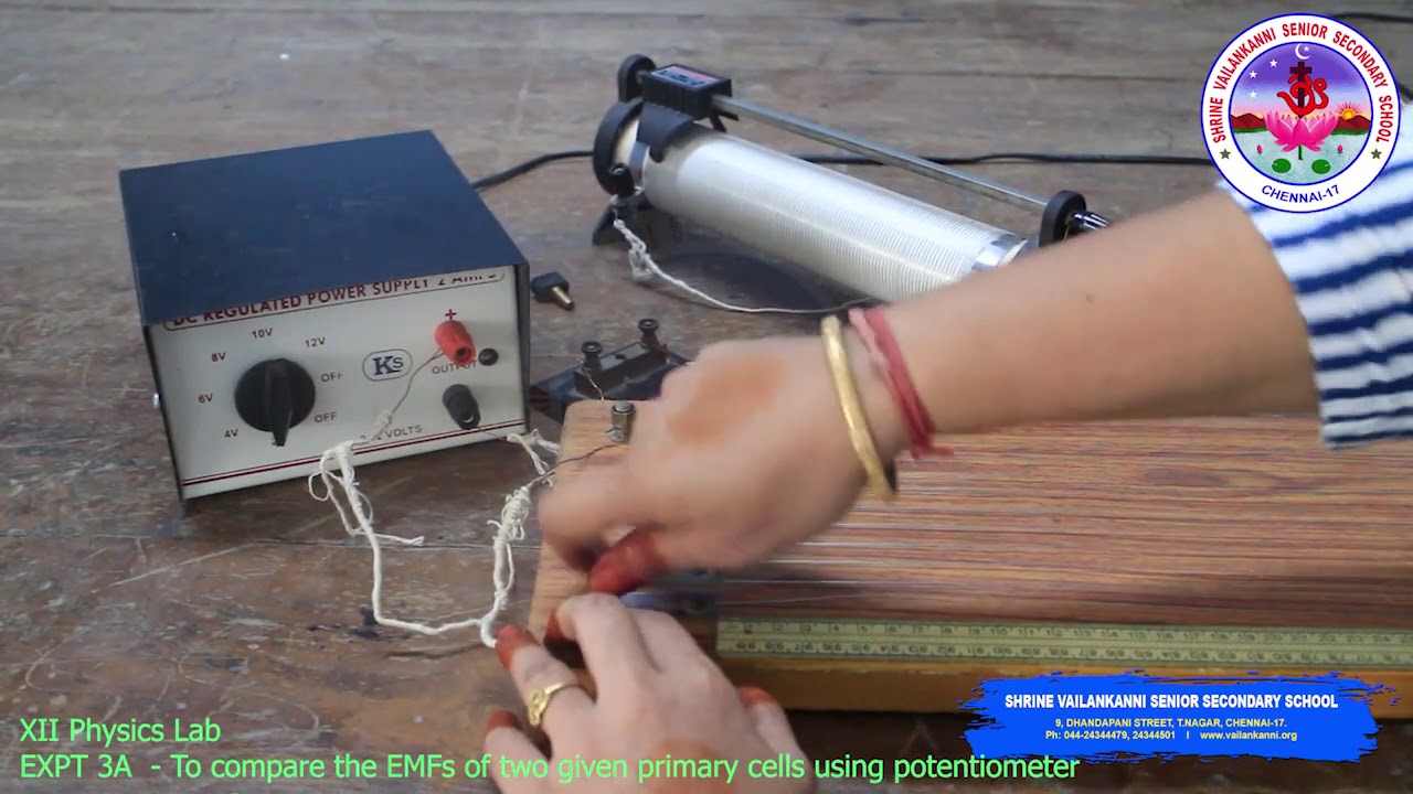 SVSSS XII (12 CBSE) Phy Lab 3A - To compare the EMFs of two given ...