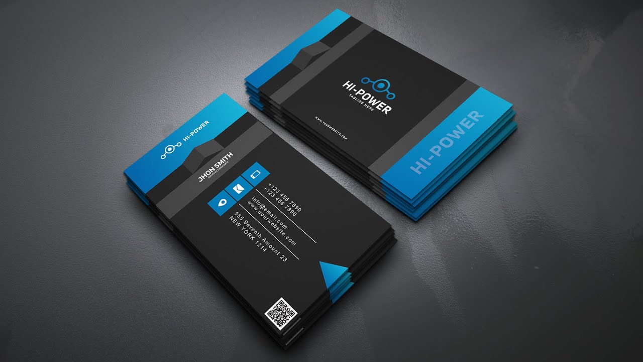 Photoshop Tutorial - Professional Business Card Design - YouTube