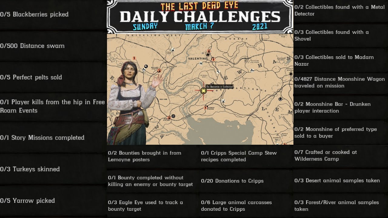 Blackberry Yarrow Turkey Madam Nazar Locations Daily Challenges RDR2 ...