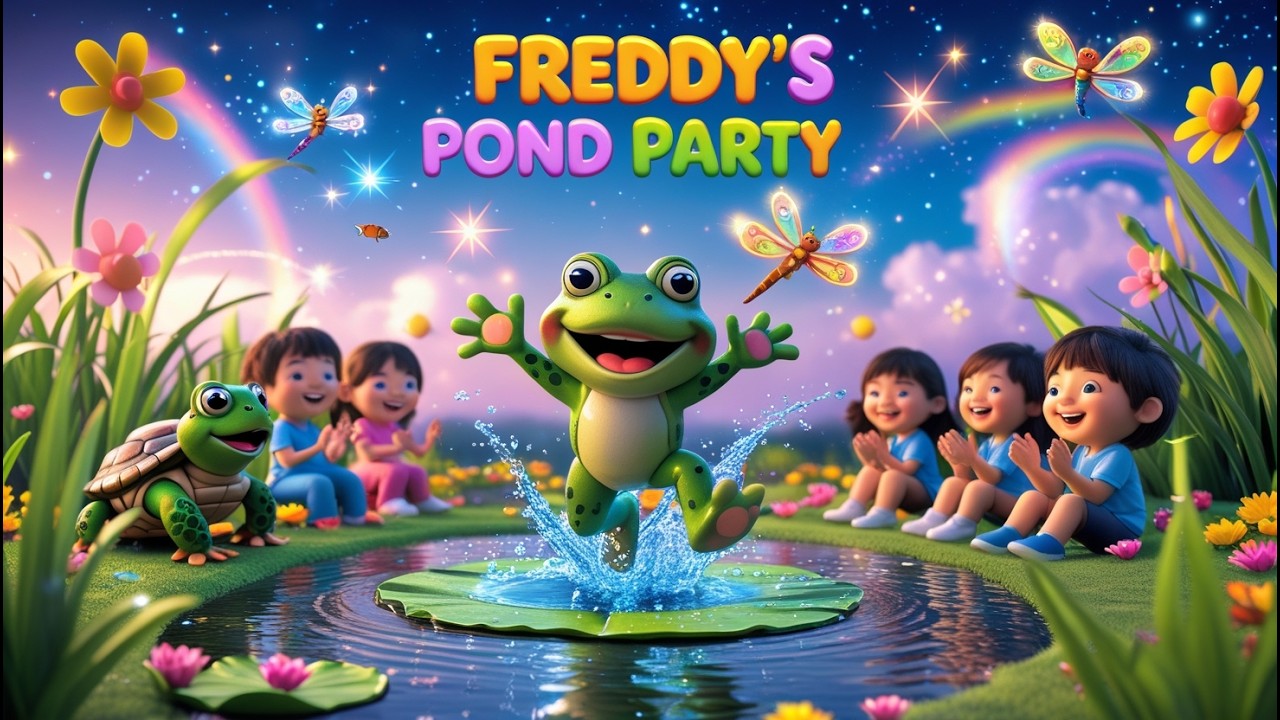 Freddy the Frog's Pond Party - New Rhythm | Kids Song | Nursery Rhymes ...