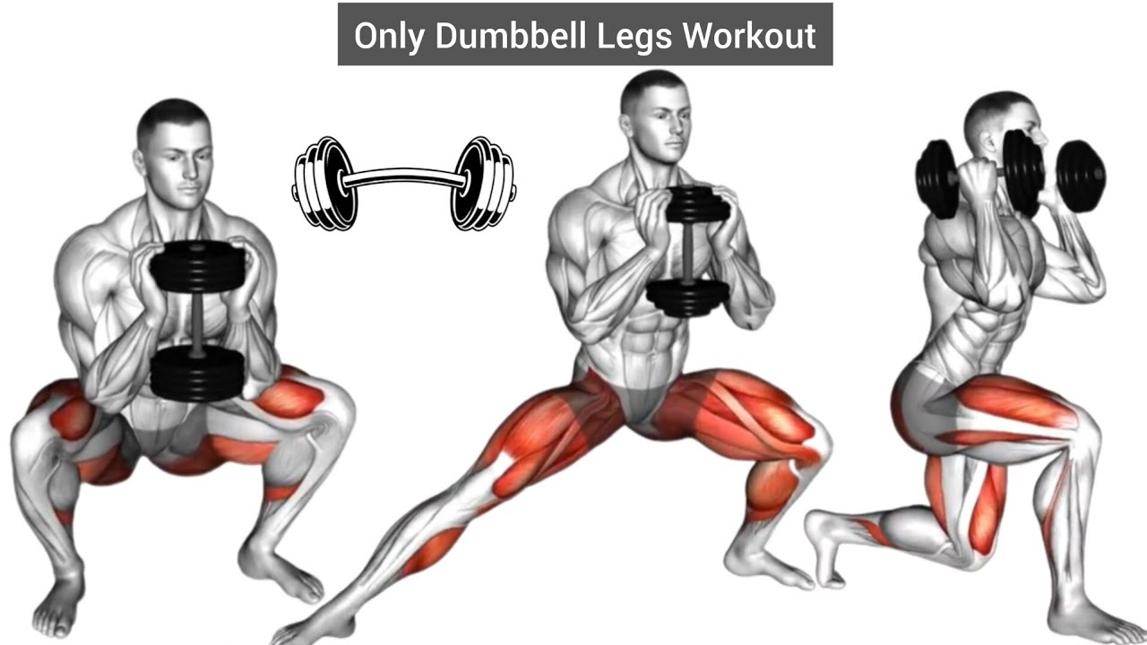 Only Dumbbell Legs Workout | Home Dumbbell Legs Exercise | Dumbbell ...