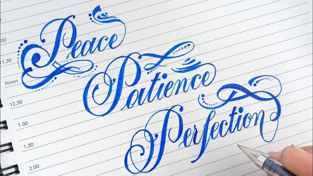 Beautiful English Stylish hand lettering Calligraphy - YouTube