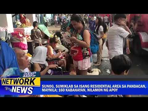 Sunog, sumiklab sa isang residential area sa Pandacan, Maynila; 160 kabahayan, nilamon ng apoy ...
