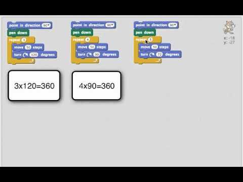 Calculating Turns Using Division: Programming in Scratch 2.0 - YouTube