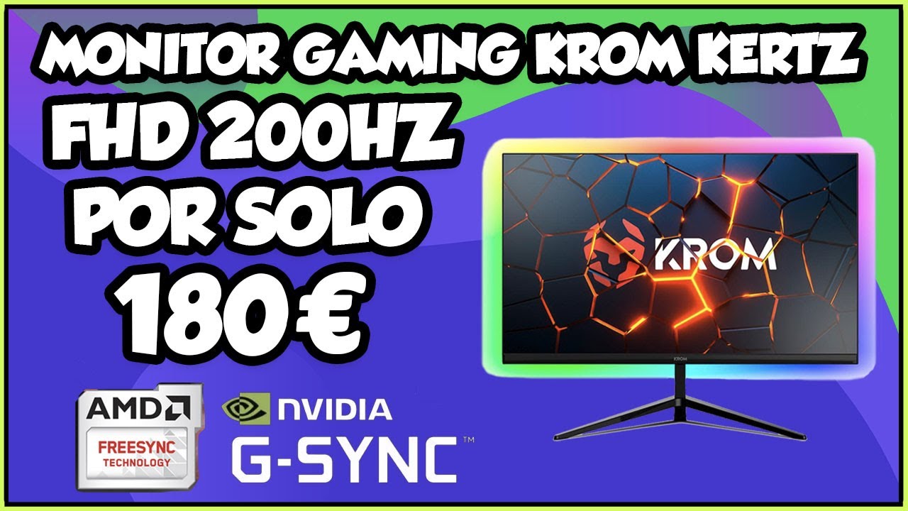 MONITOR GAMING KROM KERTZ 24" FHD 200HZ, 1MS, PANEL VA, HDR, FREESYNC Y ...