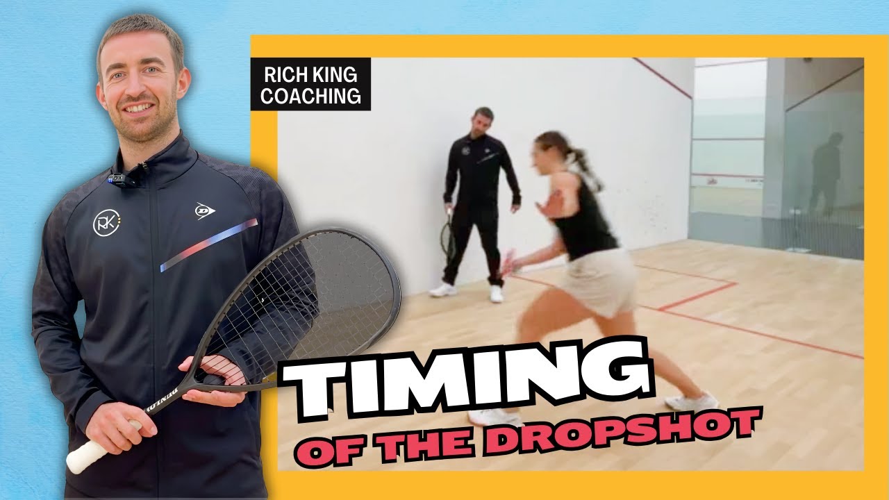 Squash Coaching Tips | Timing of the hit on a drop shot, part 3 - YouTube
