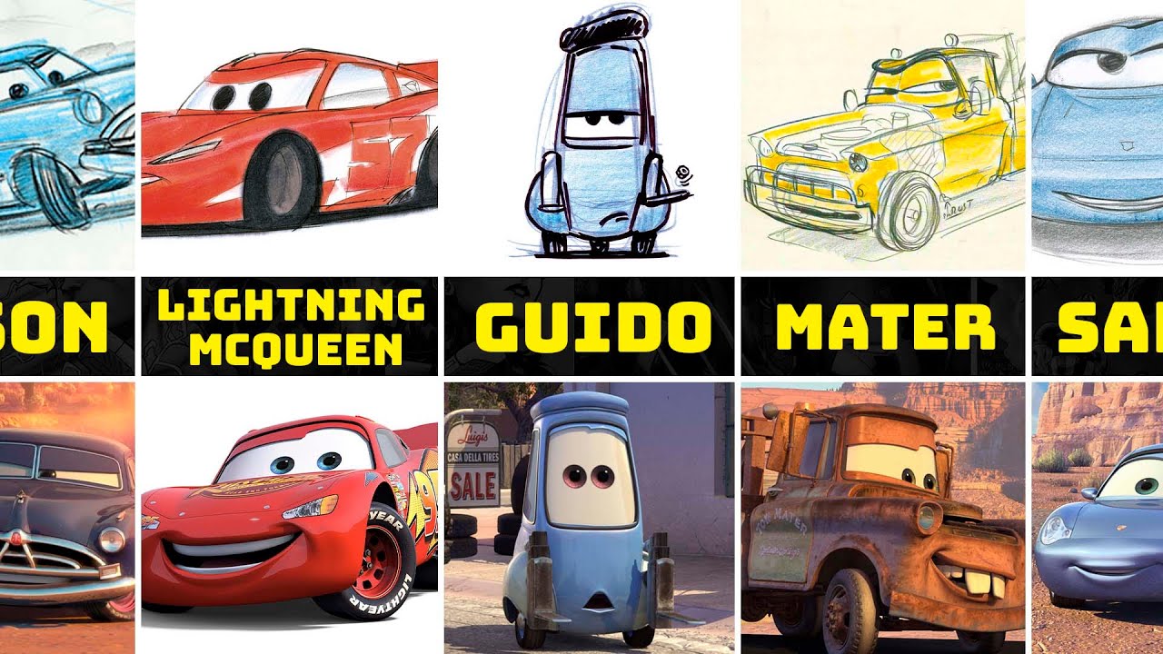 What Cars Characters Were Originally Supposed to Look Like - YouTube