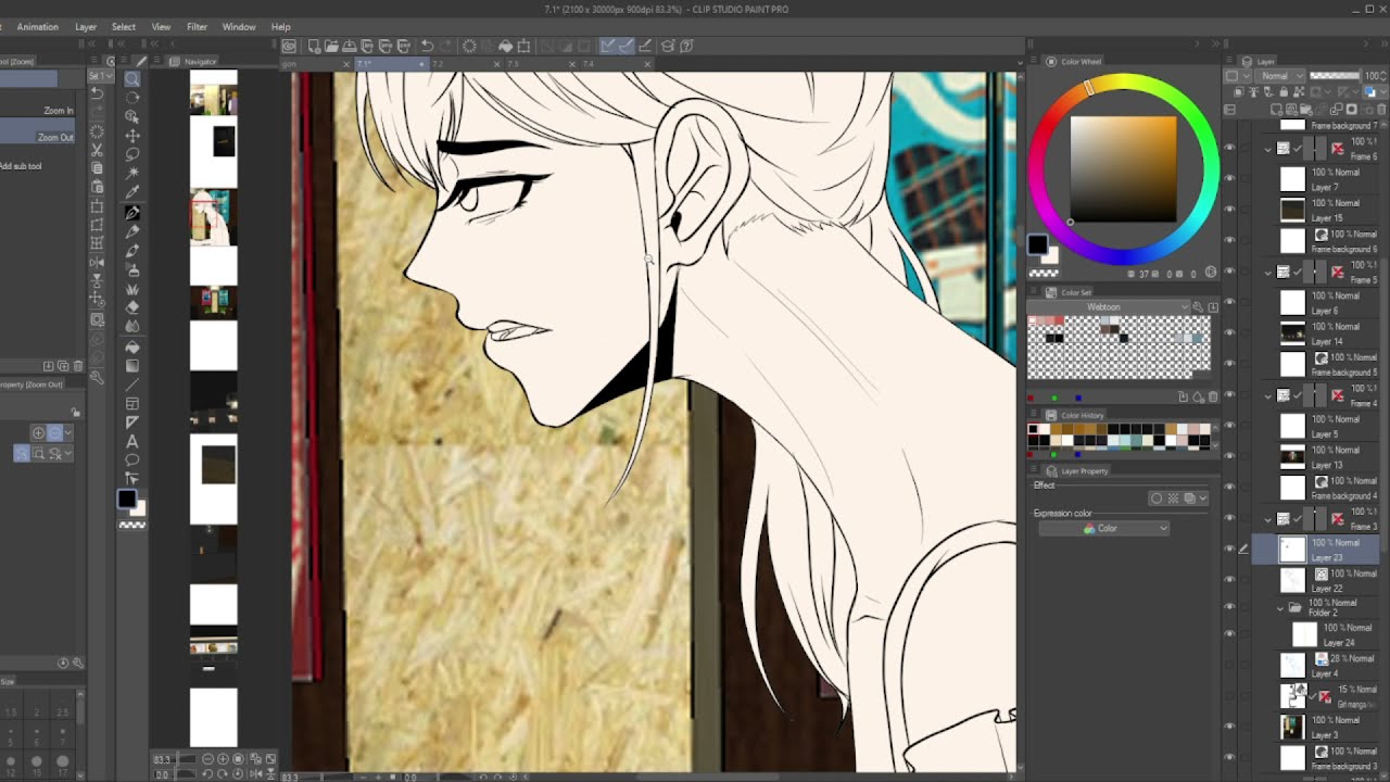 Webtoon Making [Sketch/Lineart process #1] I CLIP STUDIO PAINT - YouTube