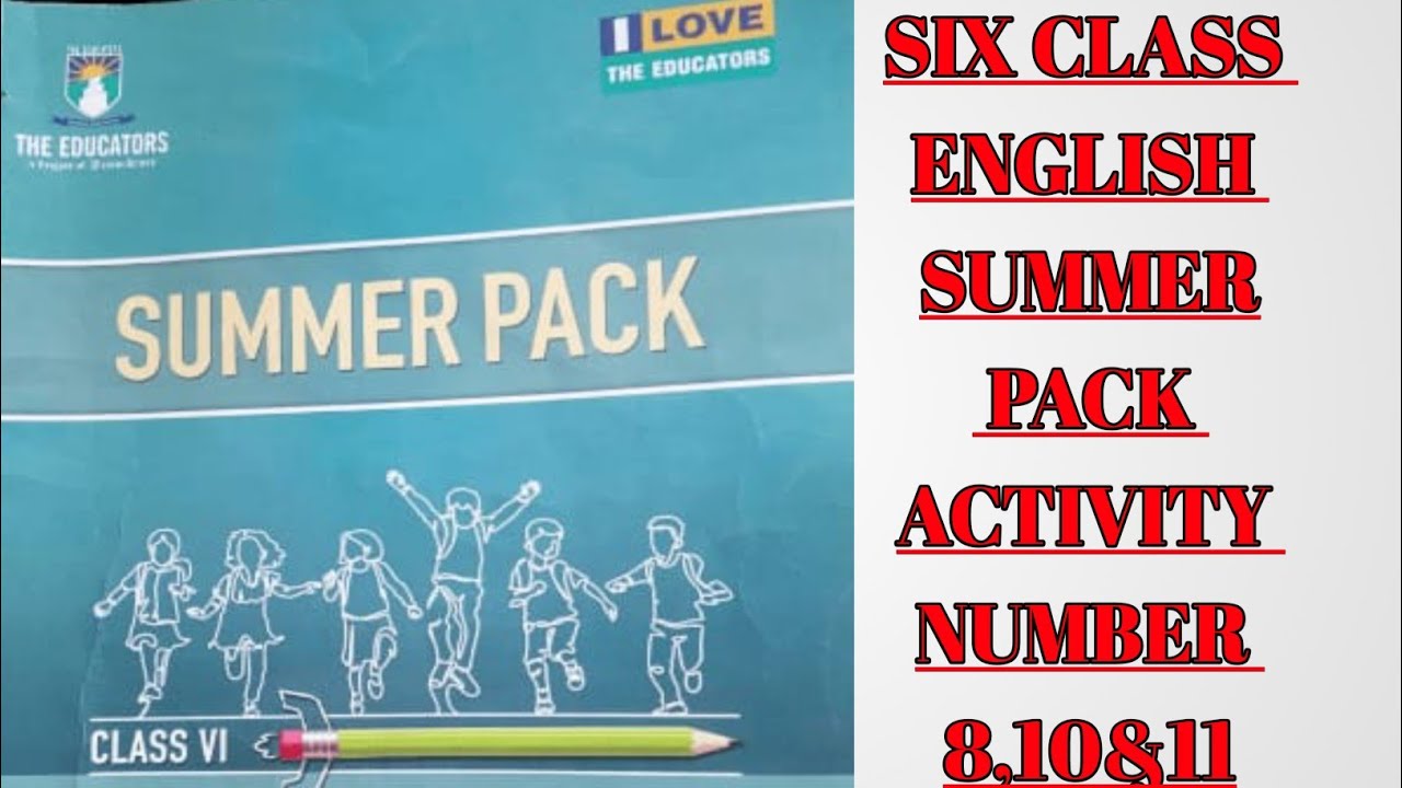 Six Class|English summer pack|Activity 8,10&11 Solutions|Easy ...