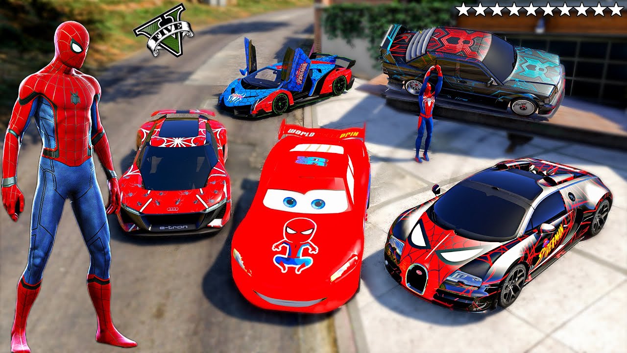 GTA 5 - Stealing MODIFIED Luxury Vehicles With SPIDERMAN & Michael ...