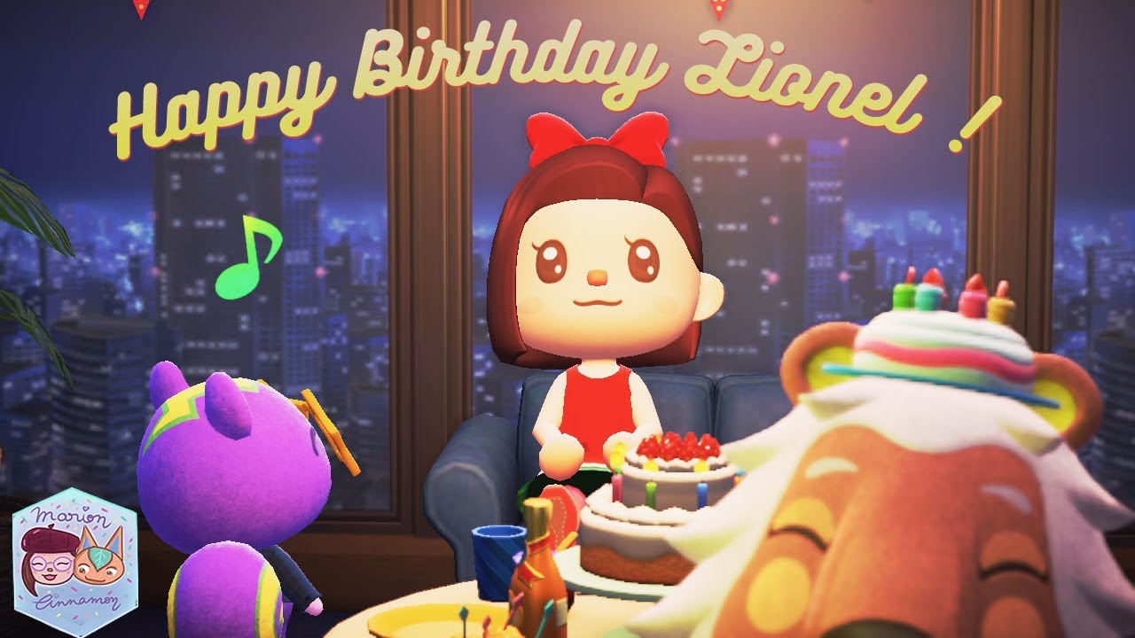 Happy Birthday Lionel ! | #ACNH - YouTube