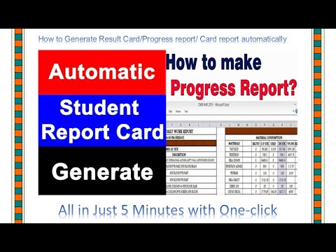 How to Generate Result Card/Progress report/ Card report Automatically ...