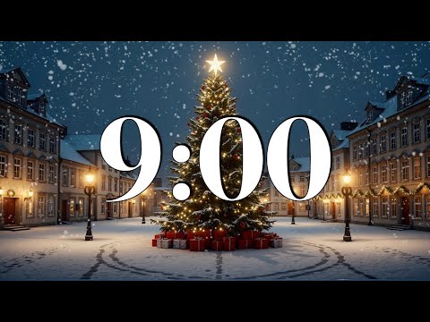9 Minute Christmas Music Timer 🎄 Instrumental Jazz Carols, Tree, Snow ...