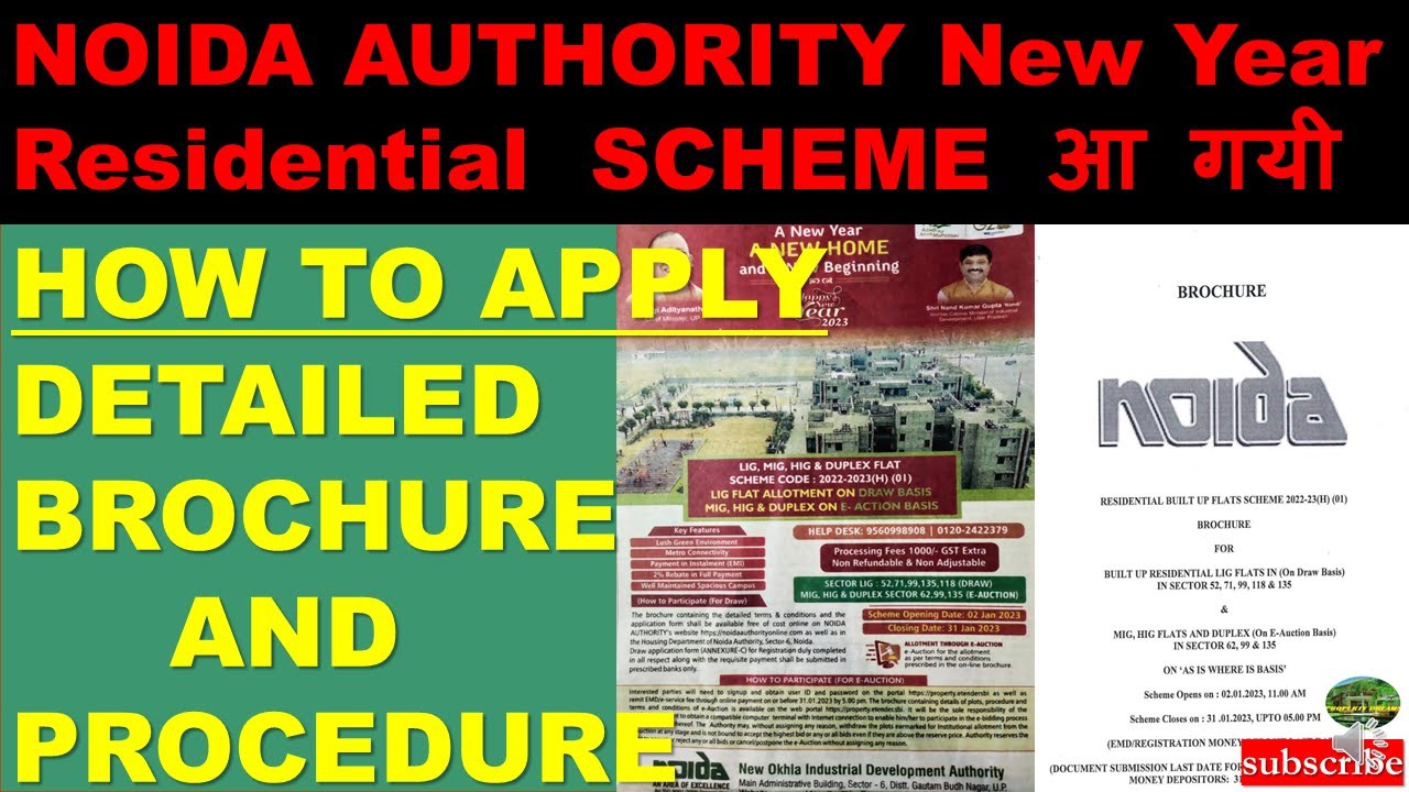 HOW TO APPLY|Online Procedure|Noida Authority Residential NEW SCHEME ...