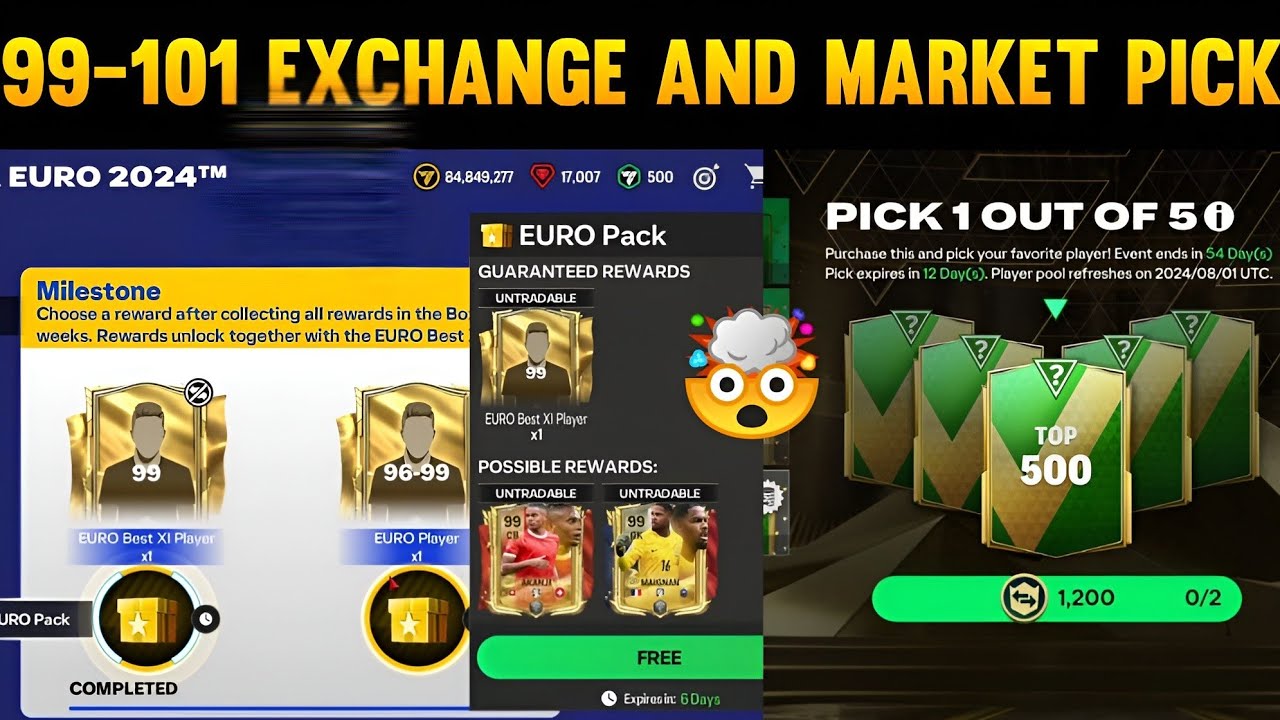 Free 99 Ovr Card , 99 - 101 Exchange And Top 500 Market Pick Opening ...