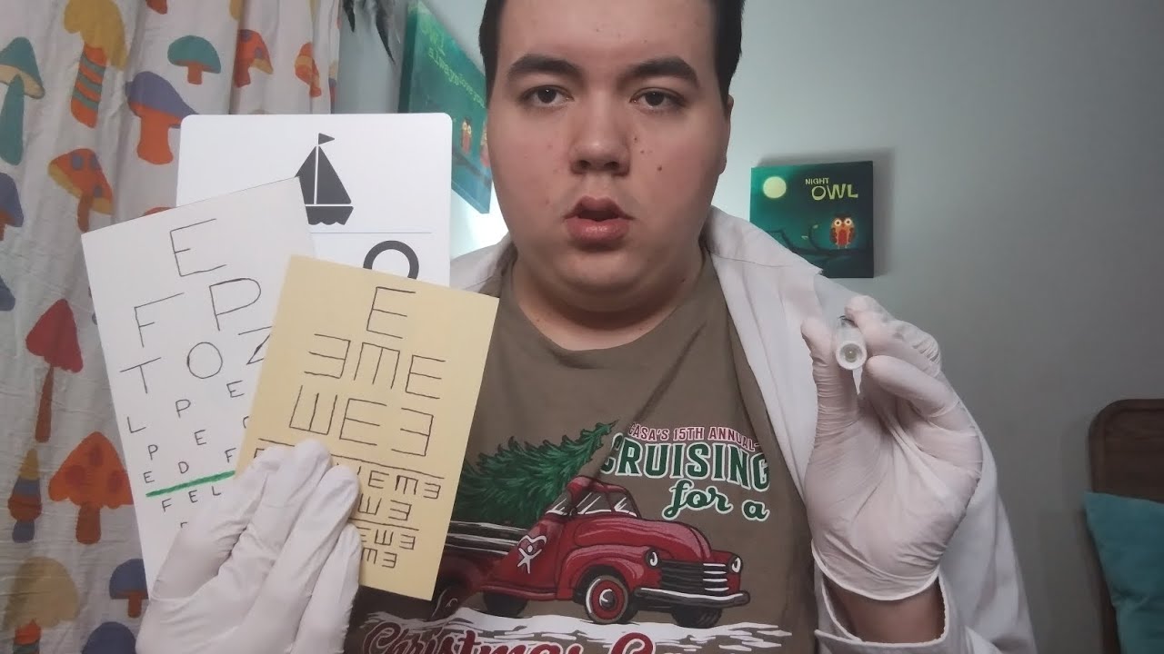 ASMR with three different eye charts? (video request) - YouTube