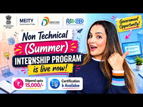 Digital India just announced  NON-TECHNICAL Summer Internship 2026 |  Government Paid Internships
