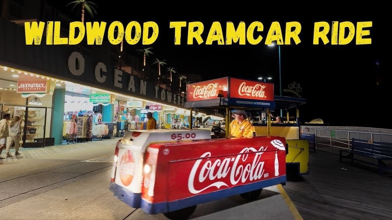 Wildwood TramCar Full Ride at Night | America's Boardwalk - Front Seat ...