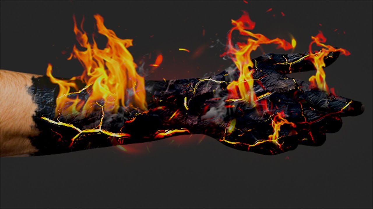 Flaming Arm Photoshop Effect - YouTube