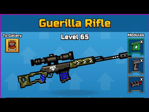 Pixel Gun 3D Mythical Guerilla Rifle level X modules review - YouTube