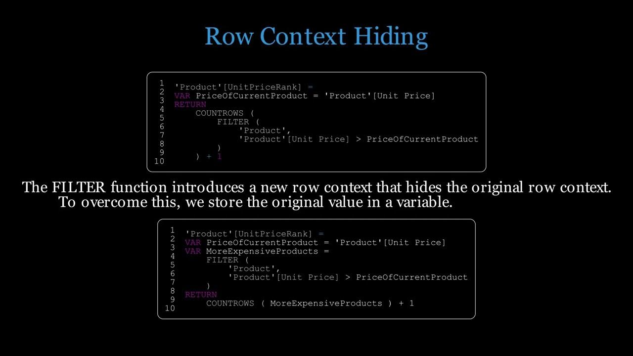 14 - Mastering DAX: Deep Dive into Row Context with Iterators and Best Practices - YouTube