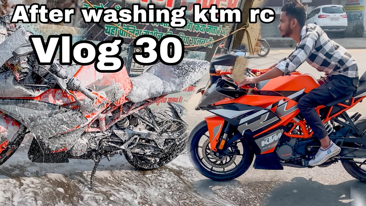After washing ktm rc // vlog 30 // #trending - YouTube