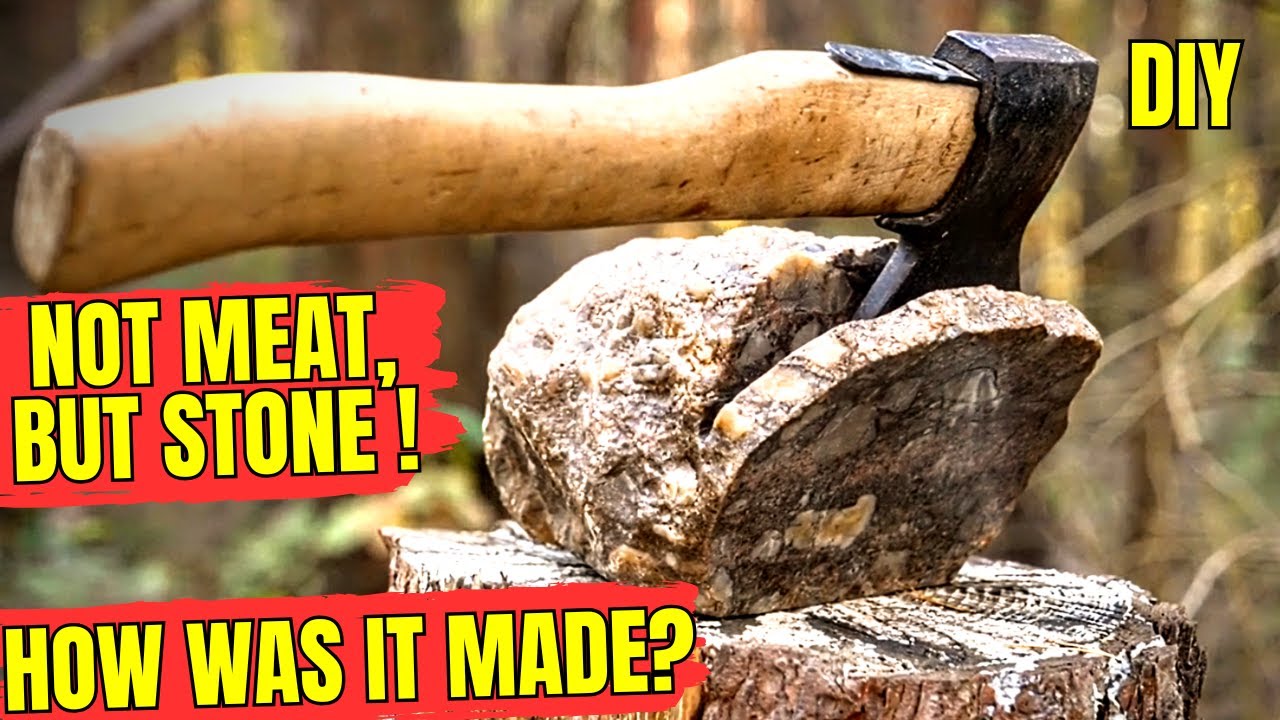 Realistic Axe Stand Made of Natural Stone. Full Process! DIY - YouTube