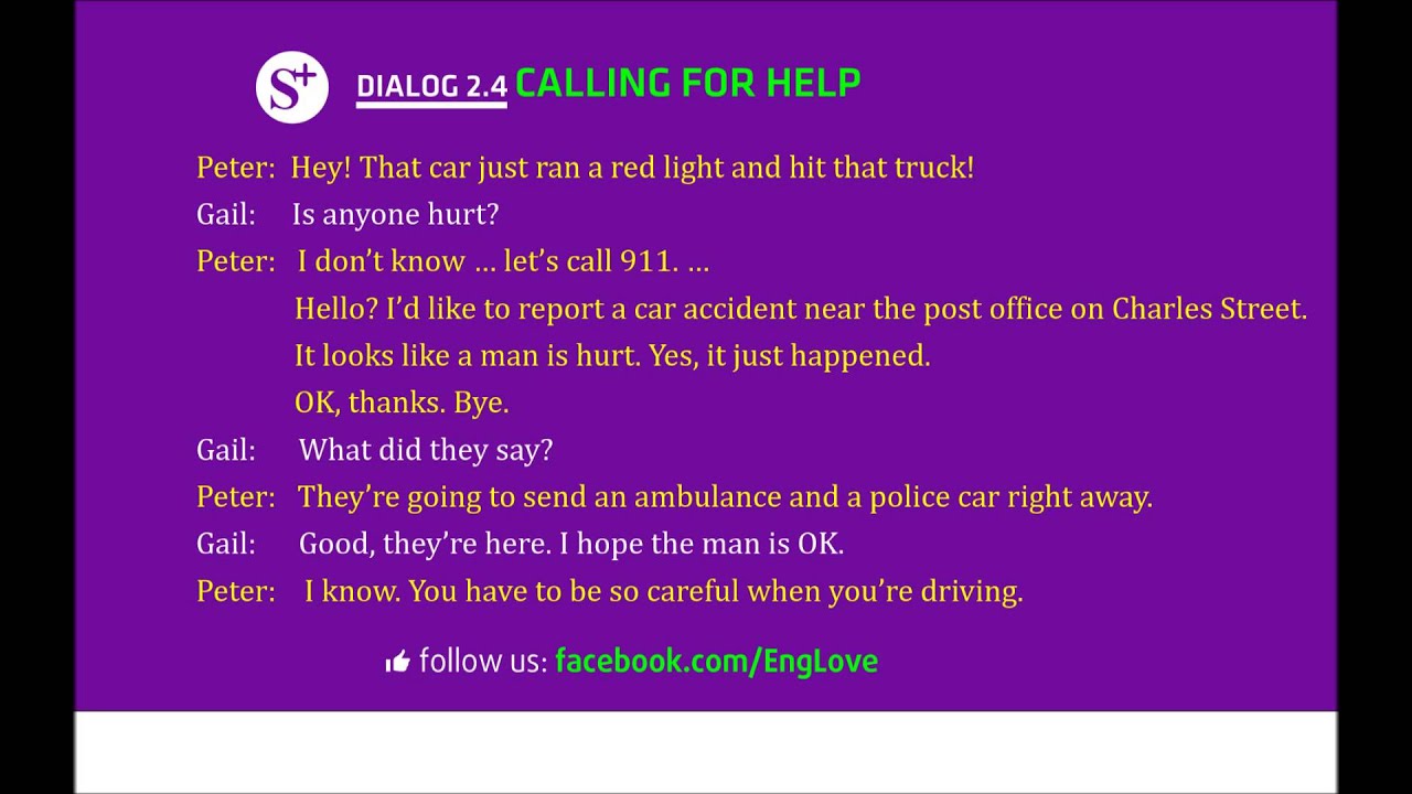 Dialogue 2 4 Calling for Help - YouTube