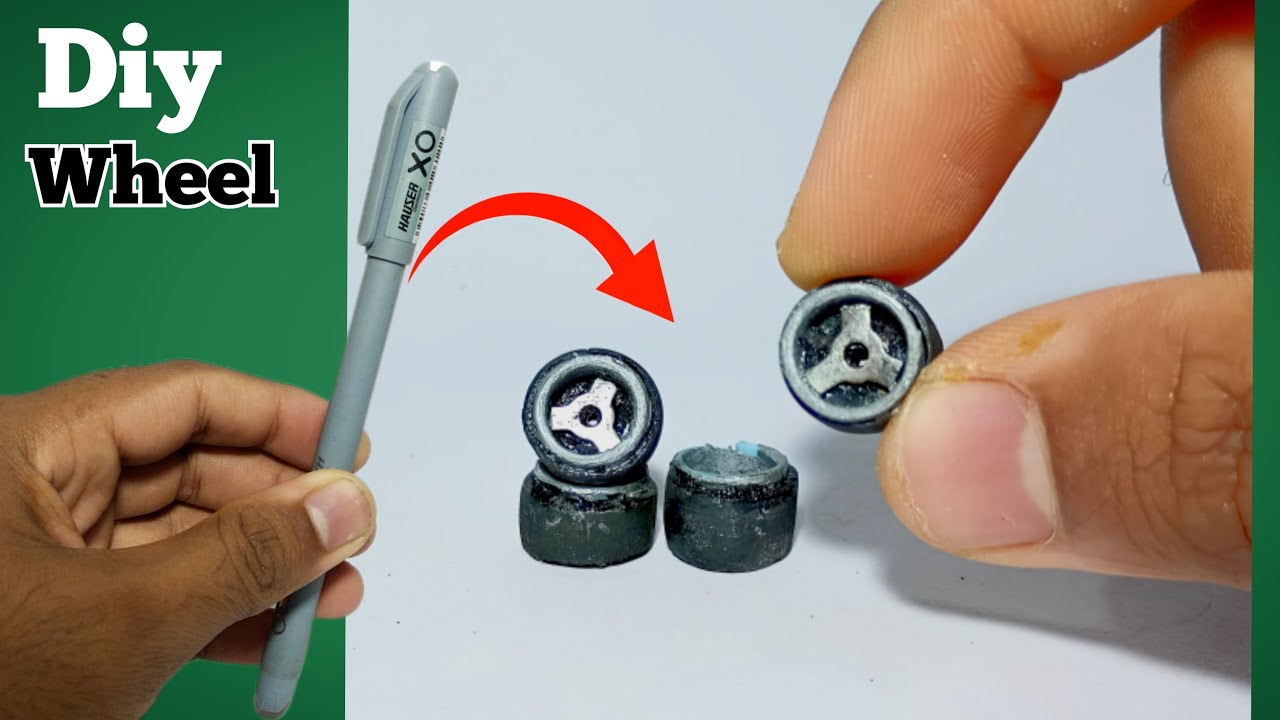 Making a Diy Custom Wheel for hotwheel car ||1/64 scale alloy wheels ...
