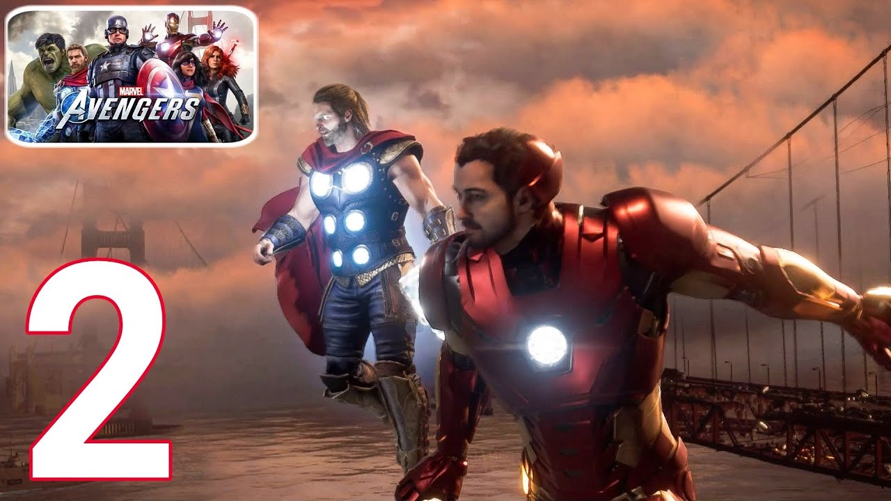 Marvel Avengers game - bridge fight scene Thor & iron man gameplay ...