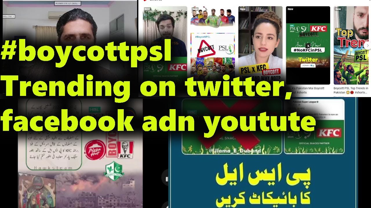 LIVE PSL KFC Sponsor issue trending in Pakistan social media # ...