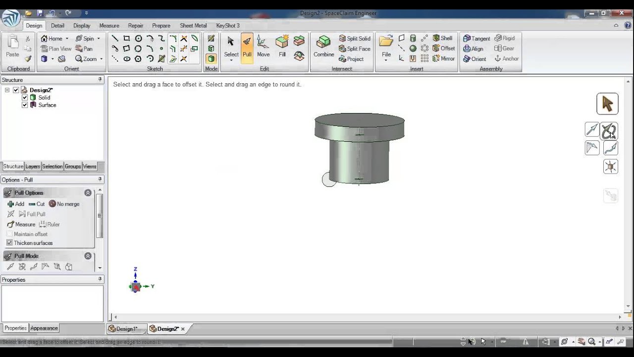3-Döndürerek katılama (revolve)/SpaceClaim 2012 ileri - YouTube