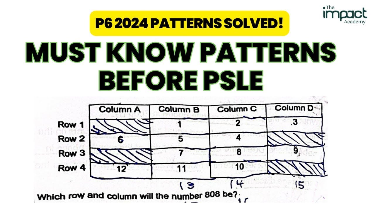 P6 Patterns - If Your Child Is Sitting For PSLE, This Patterns Method ...