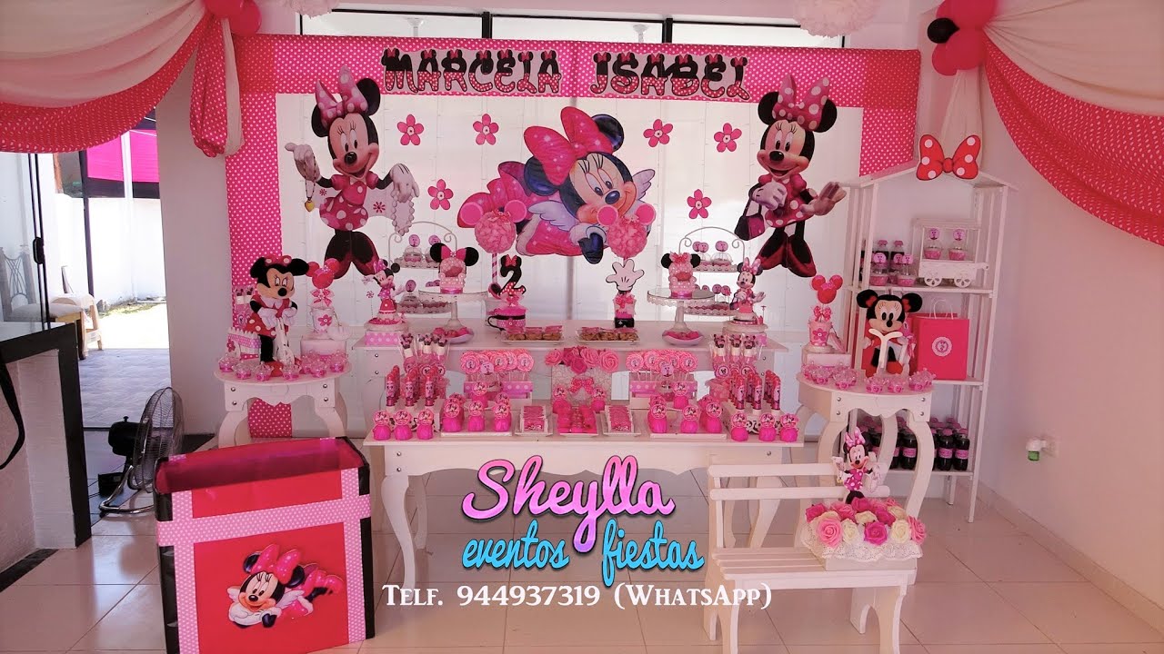 Decoración Minnie coqueta rosada, Minnie mouse, Minnie boutique, niñas ...