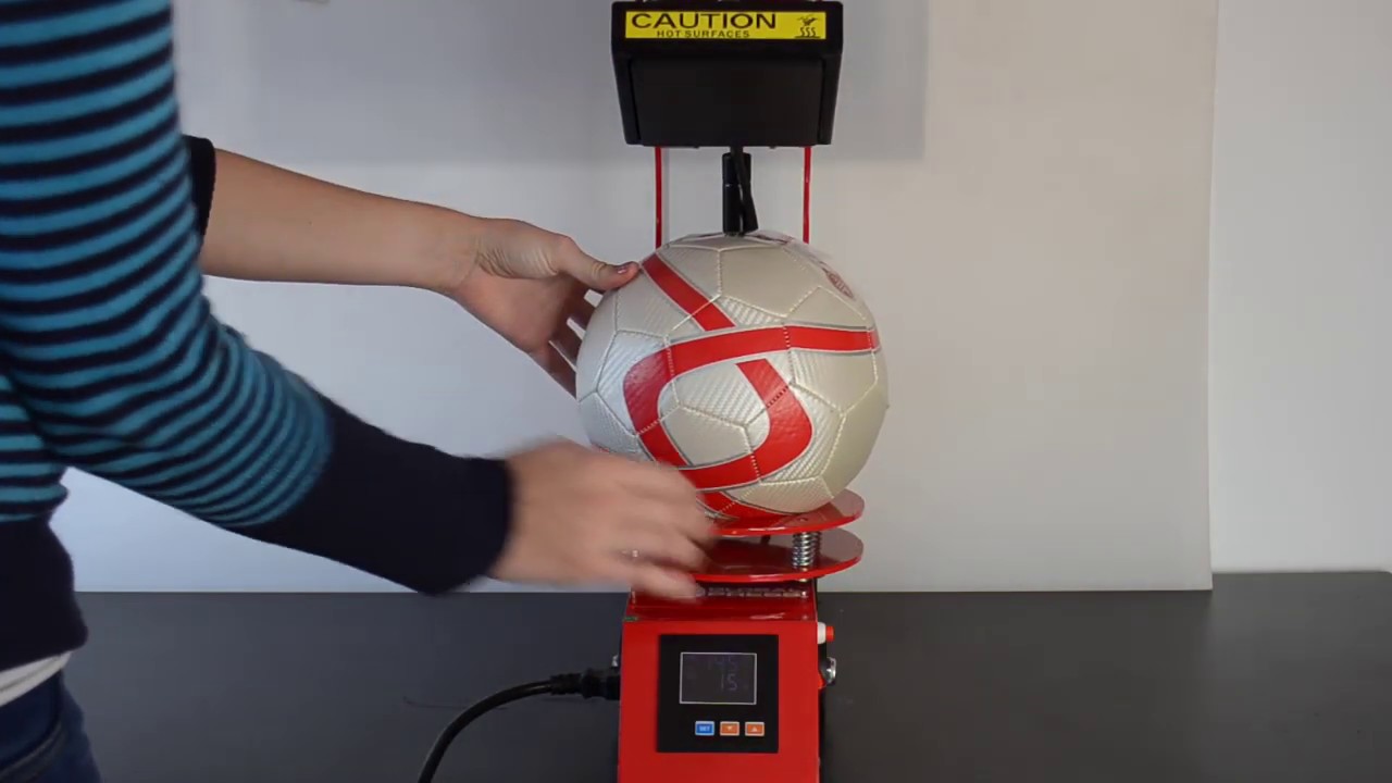 Prensa Manual para Balones y Gorras Global Press - YouTube