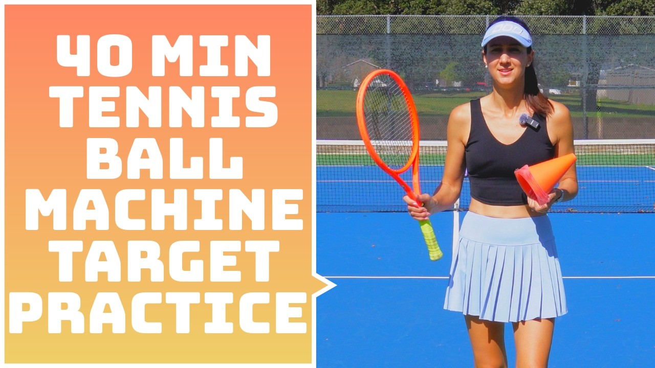40 MIN TENNIS TARGET PRACTICE WITH THE BALL MACHINE - YouTube